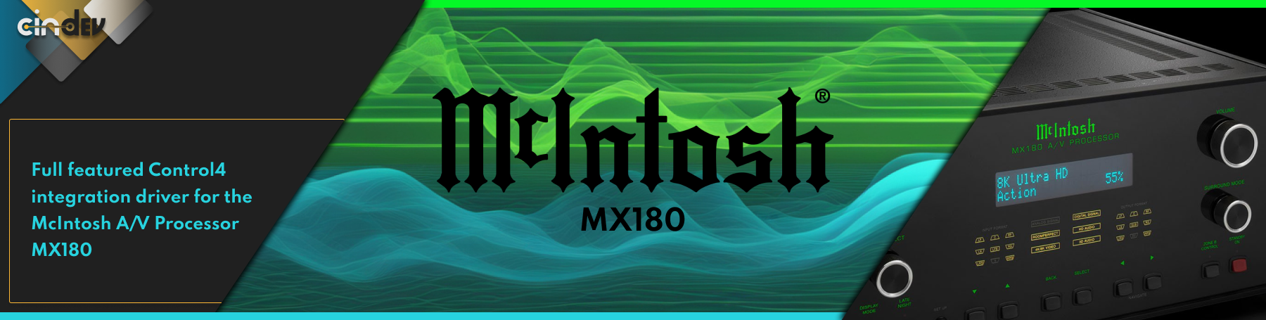 Platforms :: Control4 Drivers :: Audio/Video :: McIntosh MX180
